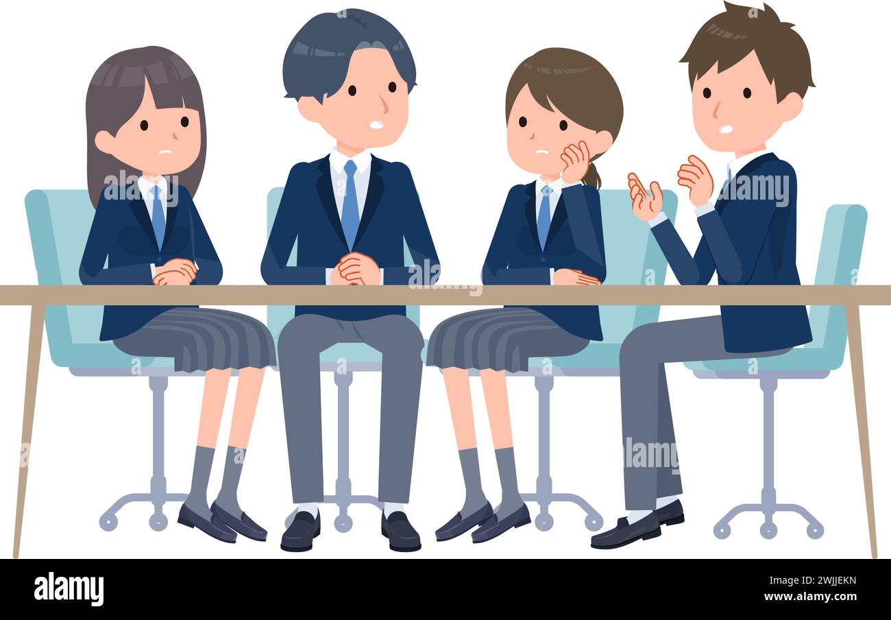 Students serious discussion school Stock Vector Images - Alamy
