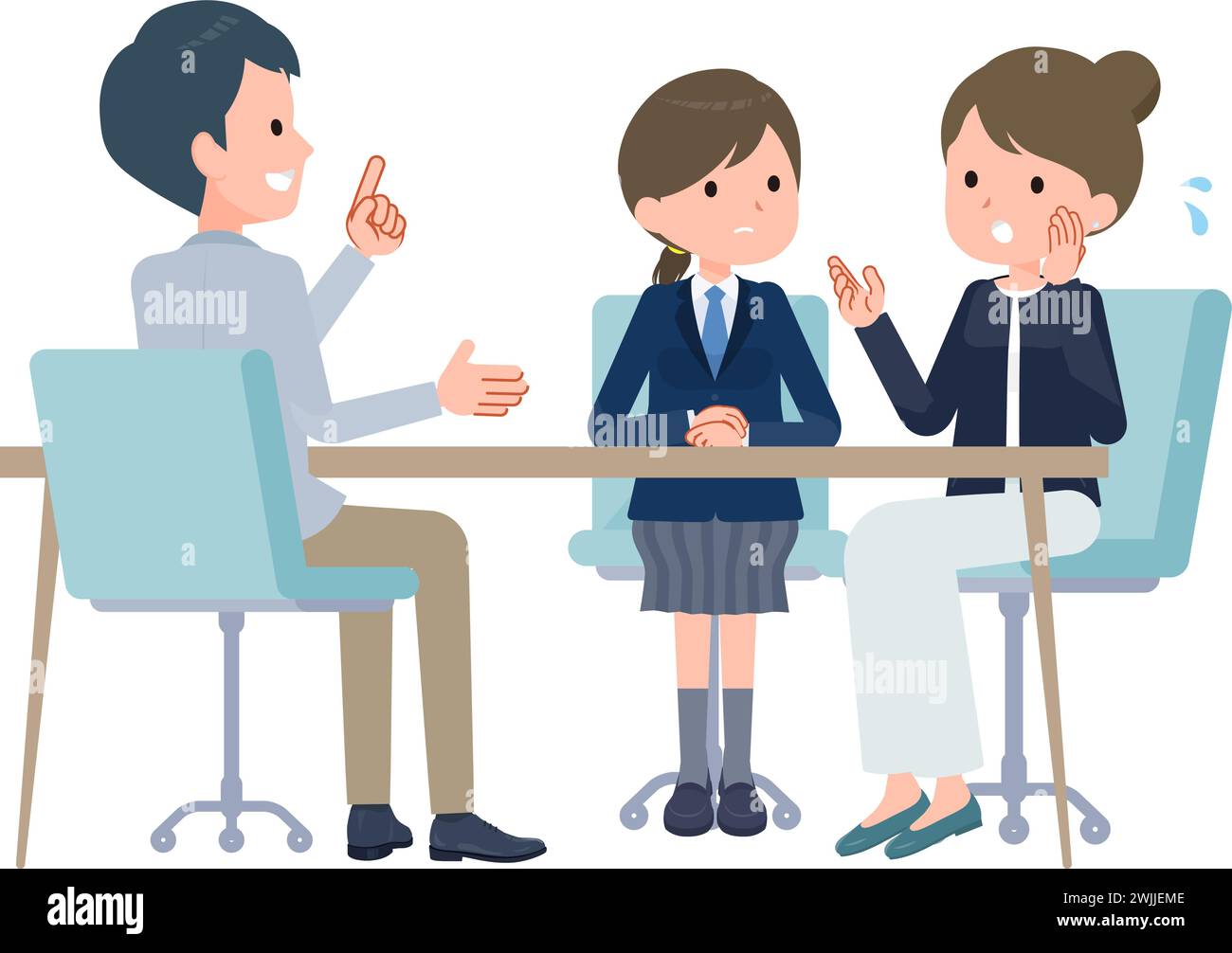 Meeting parents teacher discussion Cut Out Stock Images & Pictures - Alamy