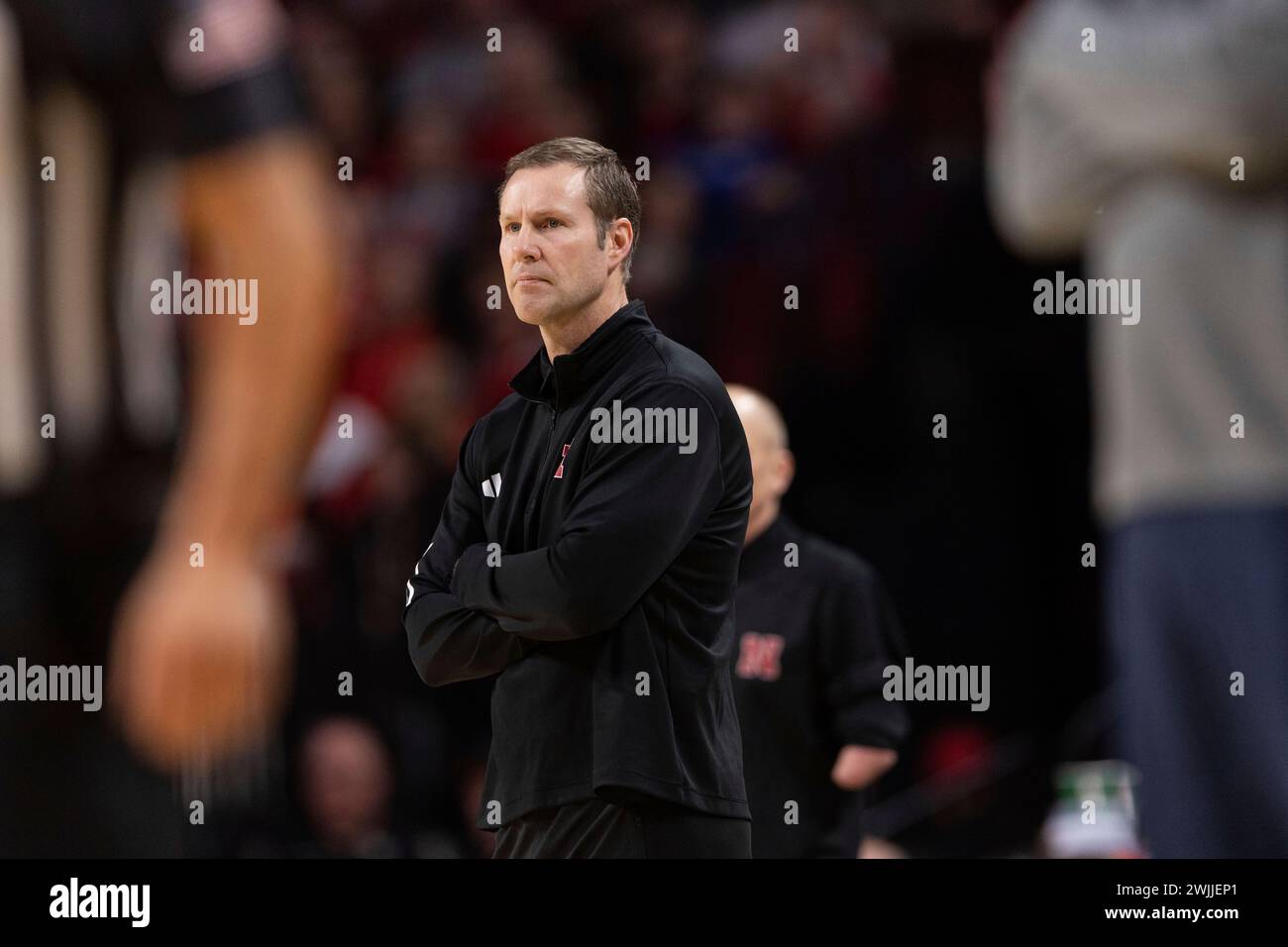 Nebraska head coach Fred Hoiberg watches his team play against Michigan ...