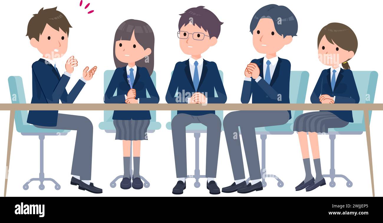 Students serious discussion school Stock Vector Images - Alamy