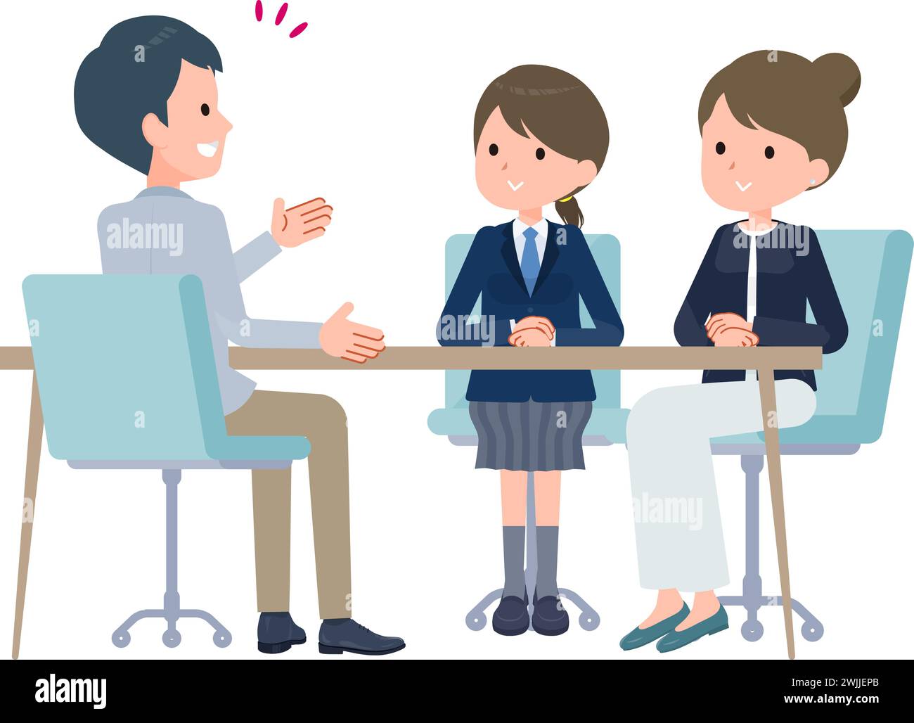 Parent teacher meeting at school Cut Out Stock Images & Pictures - Alamy