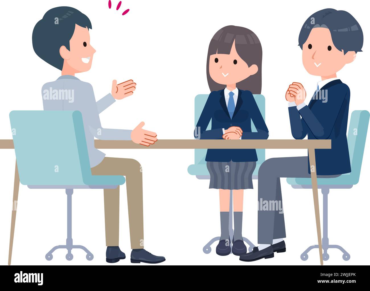 Interview two people school Stock Vector Images - Alamy