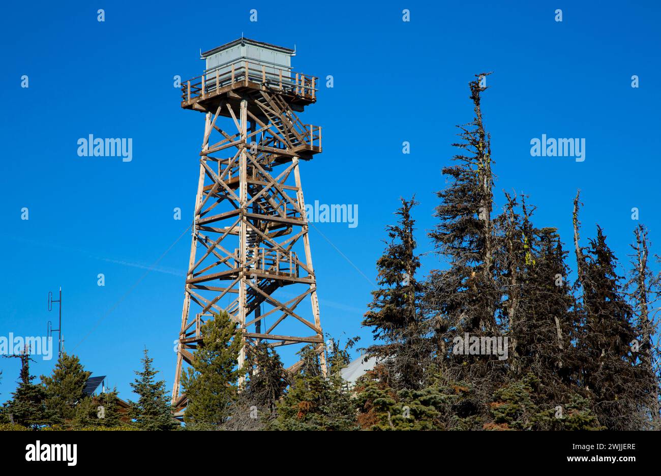 Black Butte Fire Lookout from Black Butte Trail, Deschutes National ...