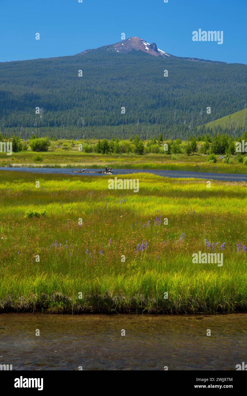 Odell Creek with Maiden Peak, Cascade Lakes National Scenic Byway ...