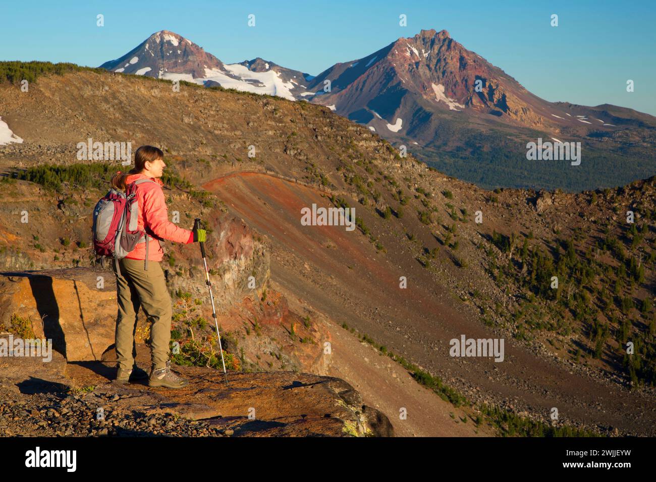 North and Middle Sister from Tam McArthur Rim, Three Sisters Wilderness ...