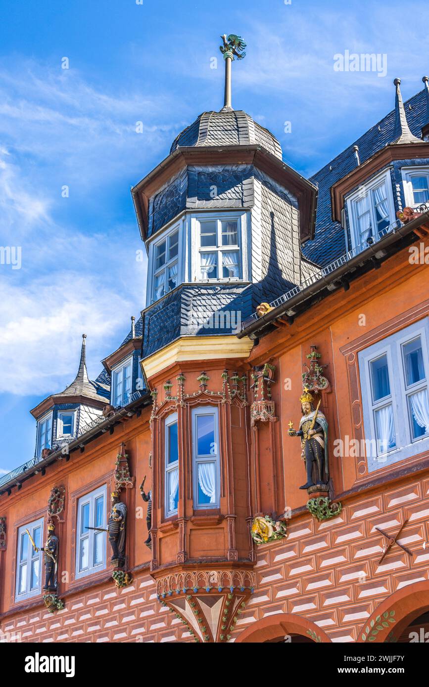 Historic House Gable in UNESCO cultural heritage city Goslar in Germany ...
