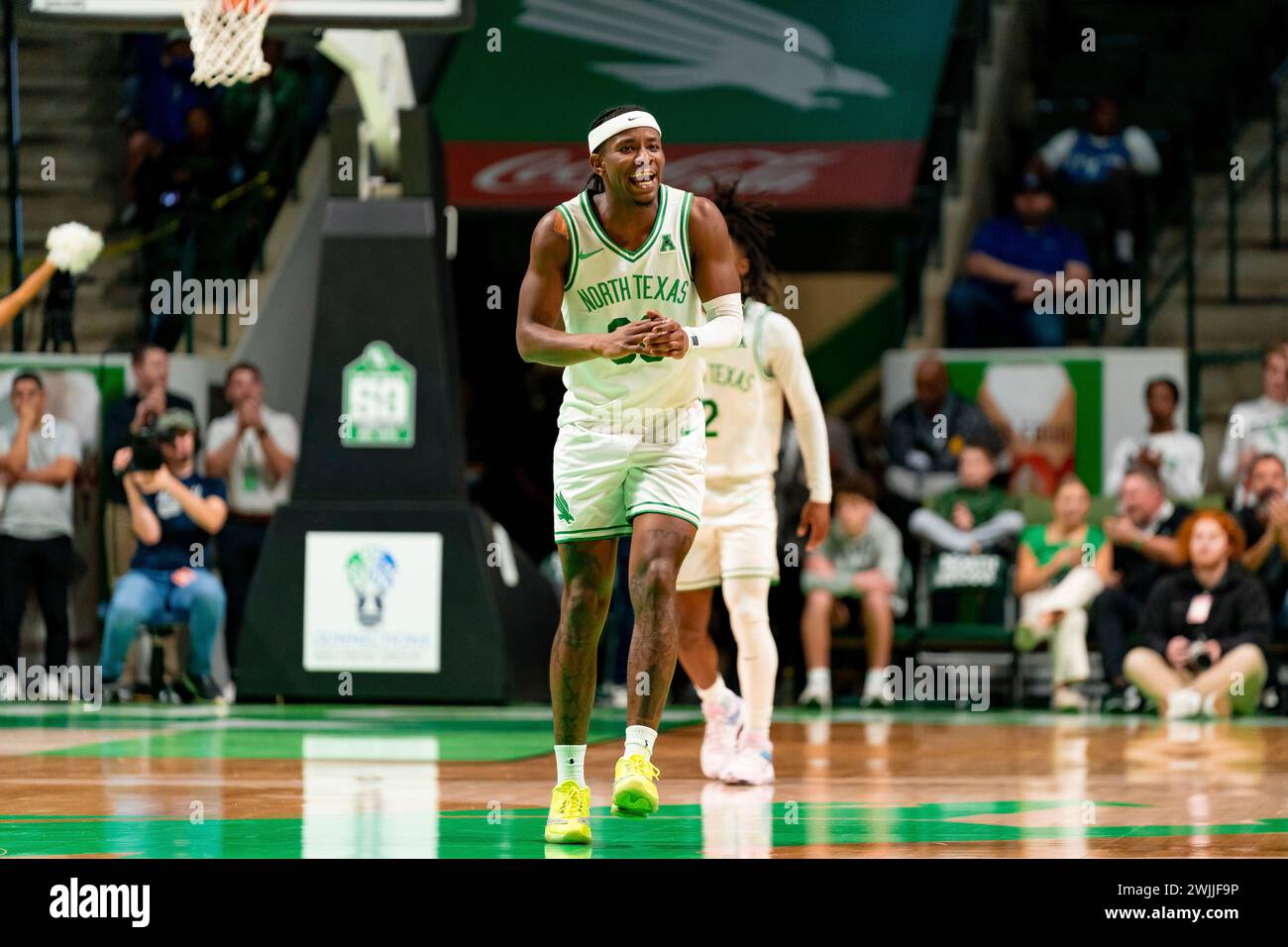DENTON, TX - FEBRUARY 15: North Texas Mean Green guard John Buggs III ...