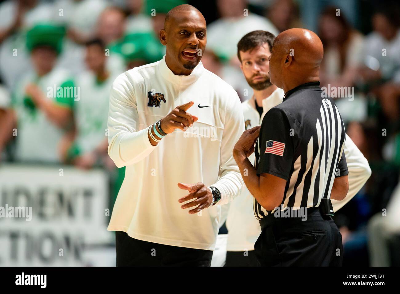 DENTON, TX - FEBRUARY 15: Memphis Tigers head coach Penny Hardaway ...