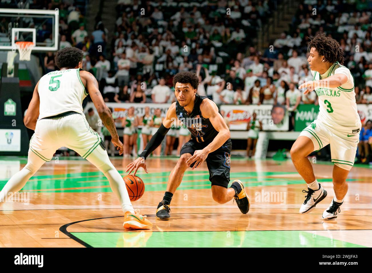 DENTON, TX - FEBRUARY 15:Memphis Tigers guard Jahvon Quinerly (11 ...