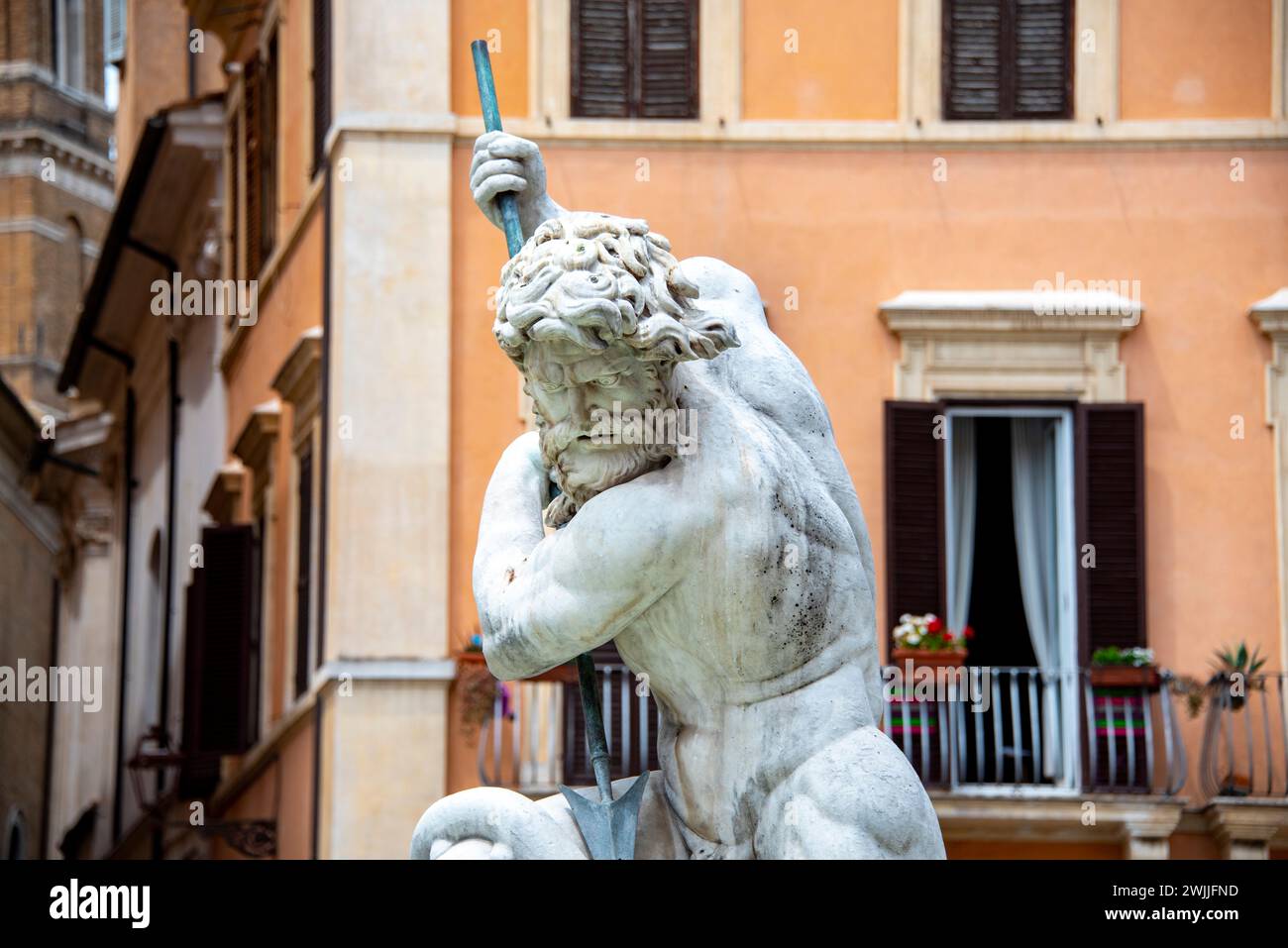 Neptune Fountain - Rome - Italy Stock Photo - Alamy