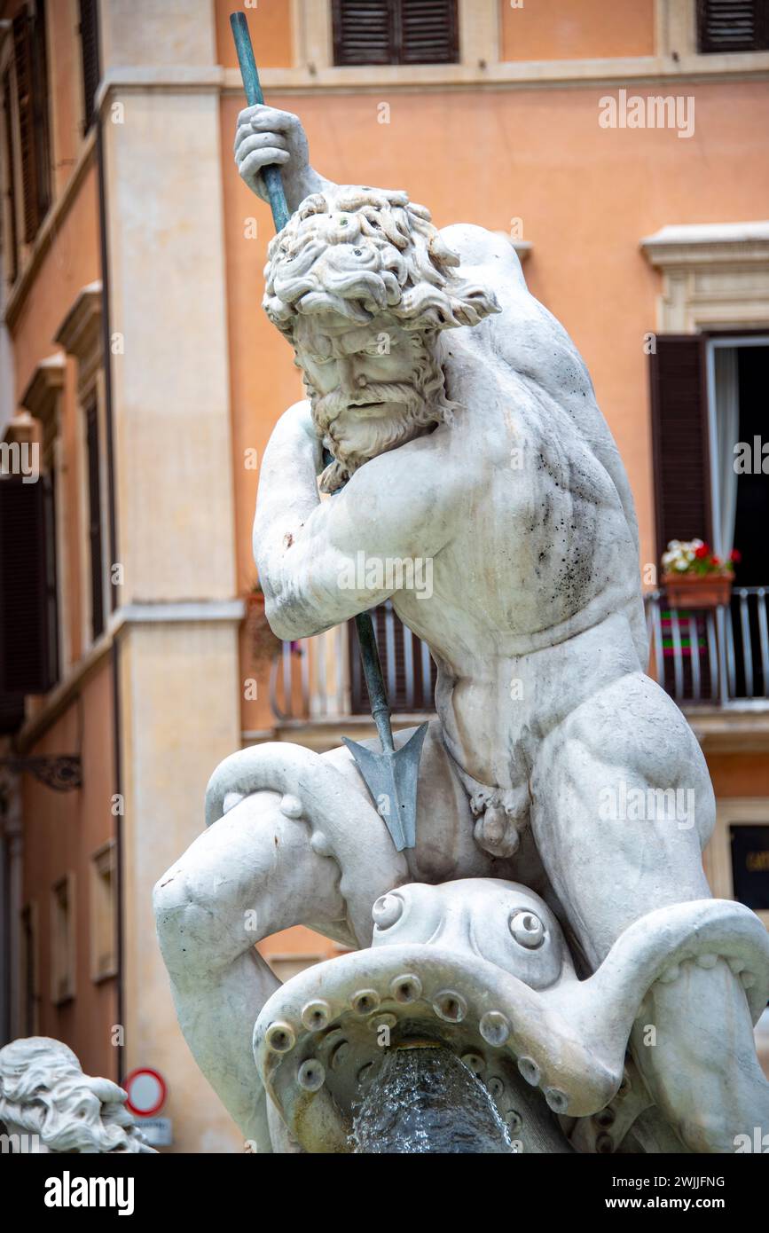 Neptune Fountain - Rome - Italy Stock Photo - Alamy
