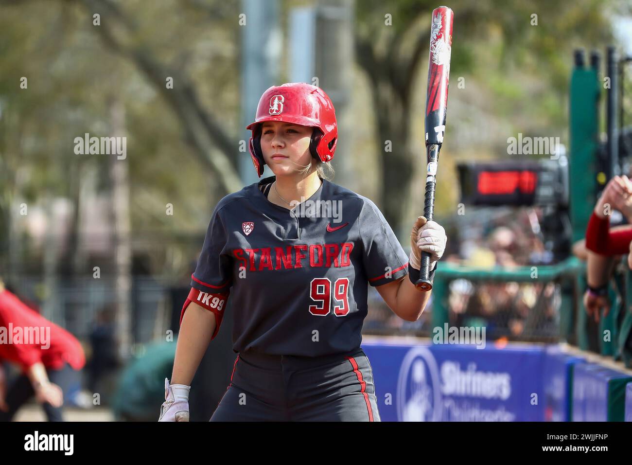 Stanford infielder Taryn Kern gets set for an at bat against Georgia ...