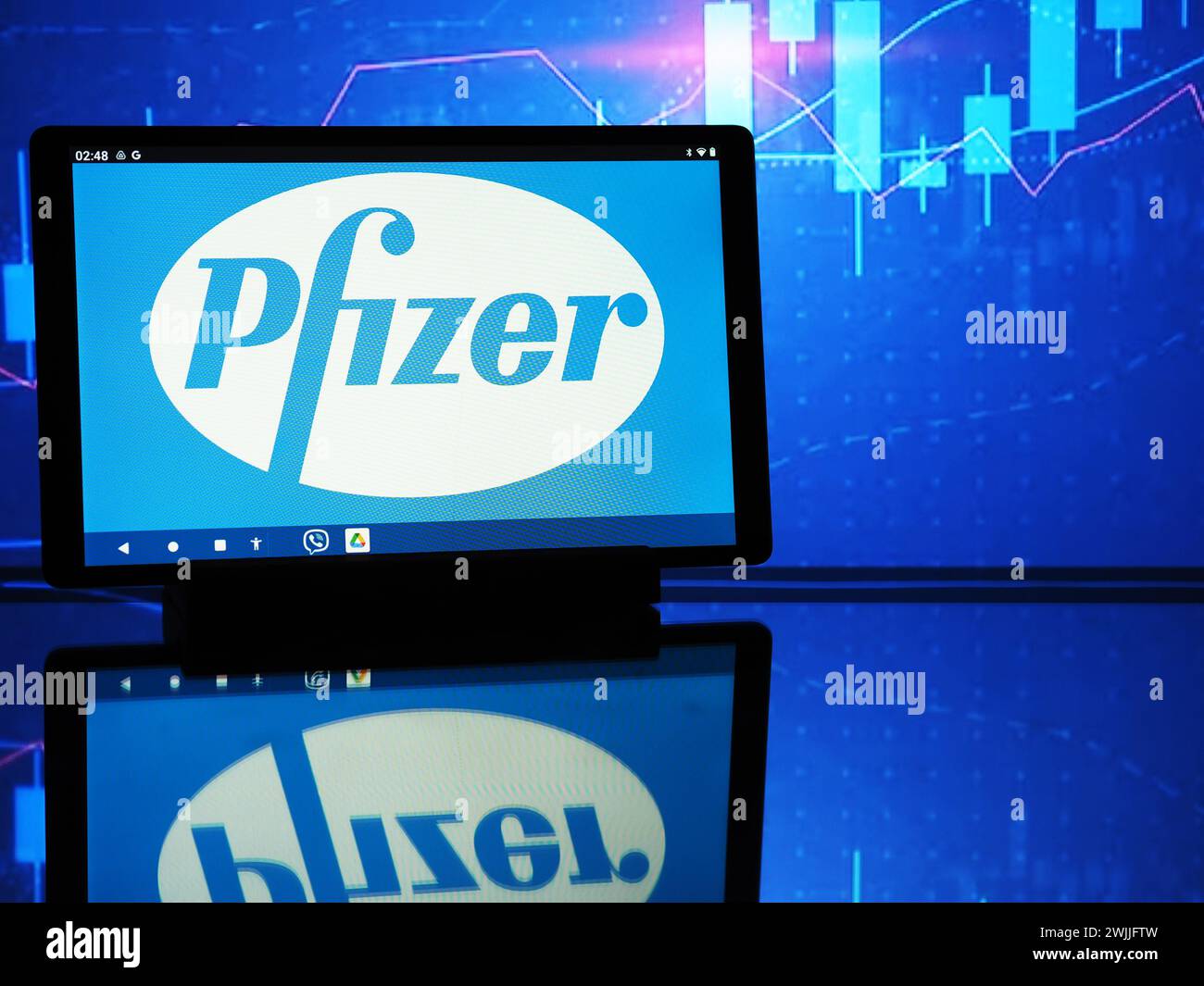 Germany -February 16, 2024: In this photo illustration, Pfizer, Inc ...
