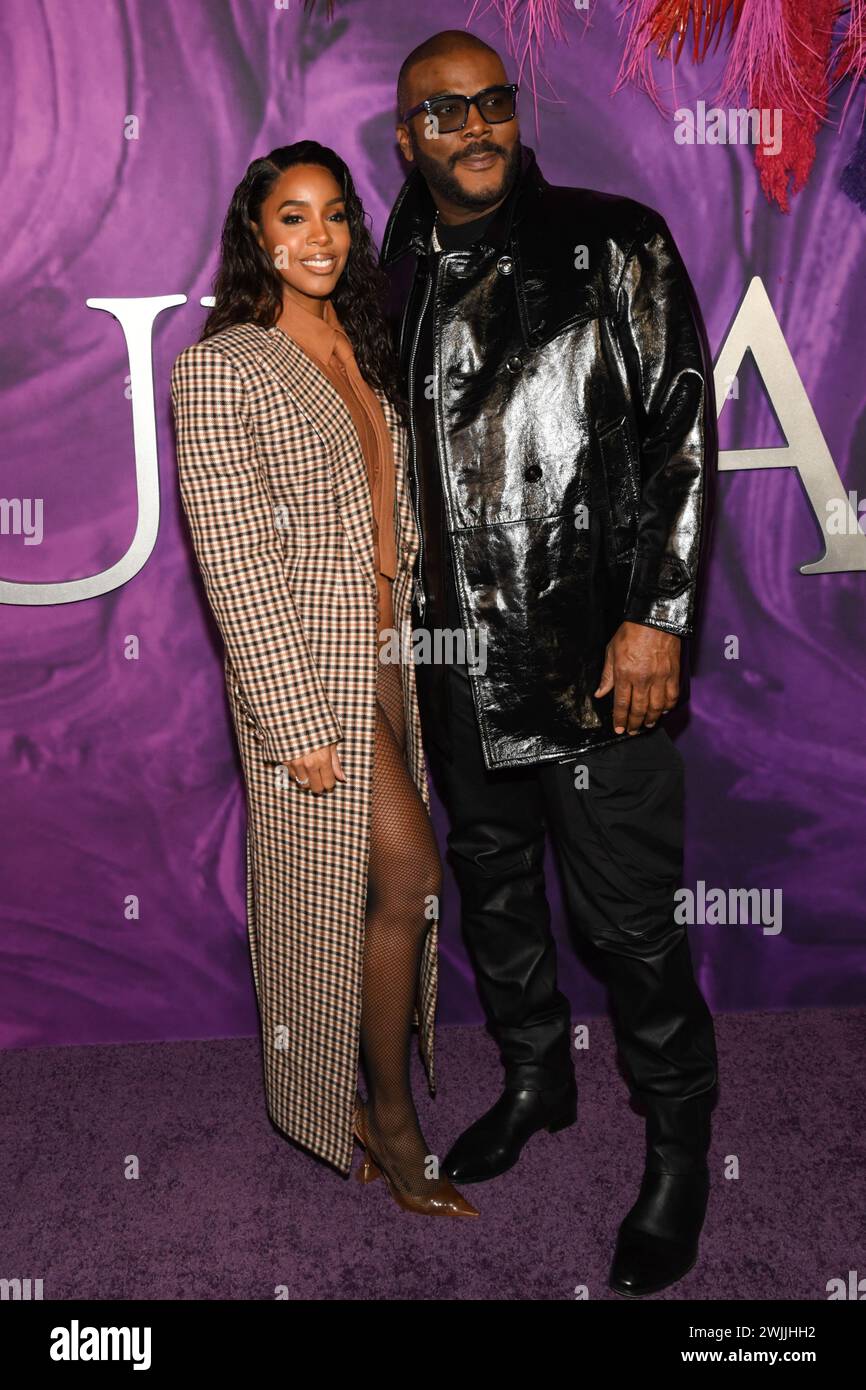 New York, USA. 15th Feb, 2024. Kelly Rowland and Tyler Perry attending ...