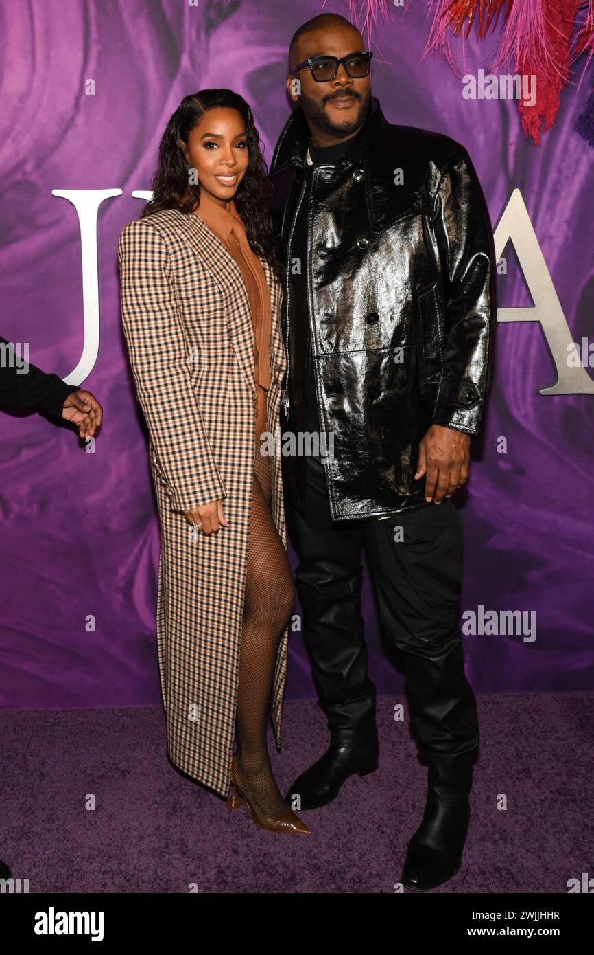 New York, USA. 15th Feb, 2024. Kelly Rowland and Tyler Perry attending ...