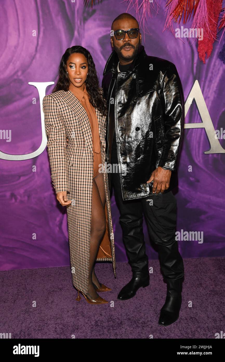 New York, USA. 15th Feb, 2024. Kelly Rowland and Tyler Perry attending ...