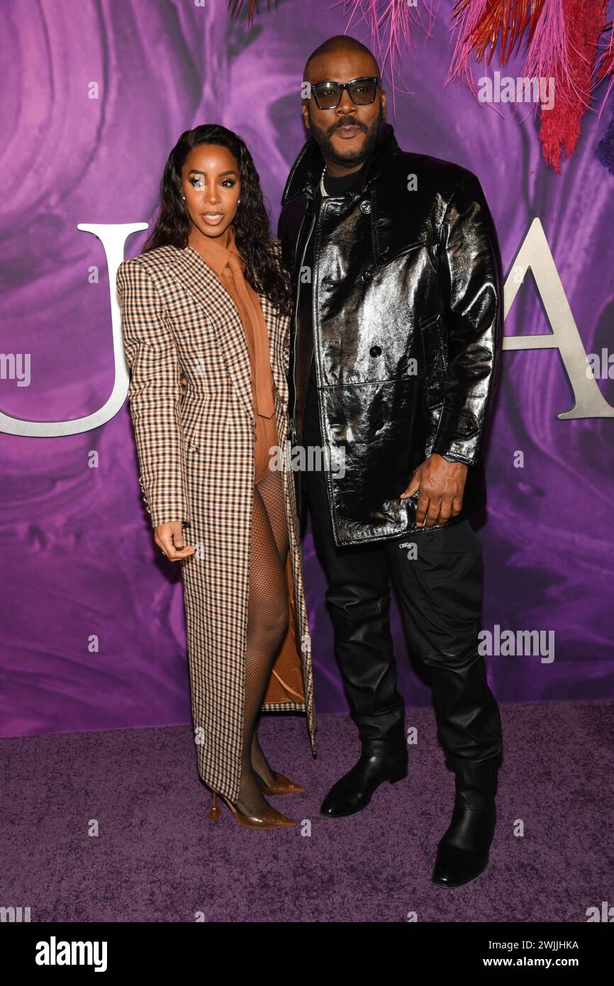 New York, USA. 15th Feb, 2024. Kelly Rowland and Tyler Perry attending ...