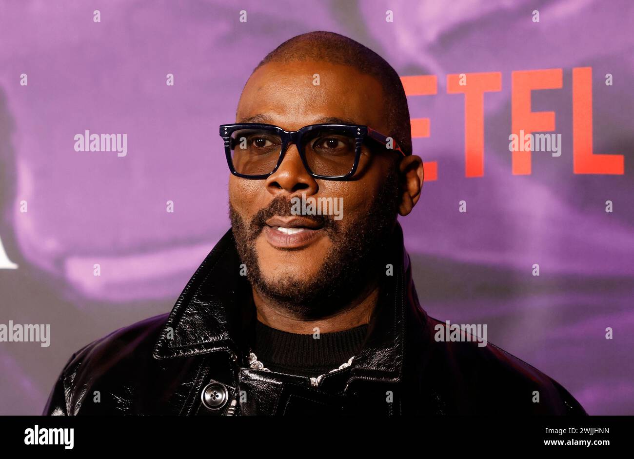 New York, United States. 15th Feb, 2024. Tyler Perry arrives on the red ...