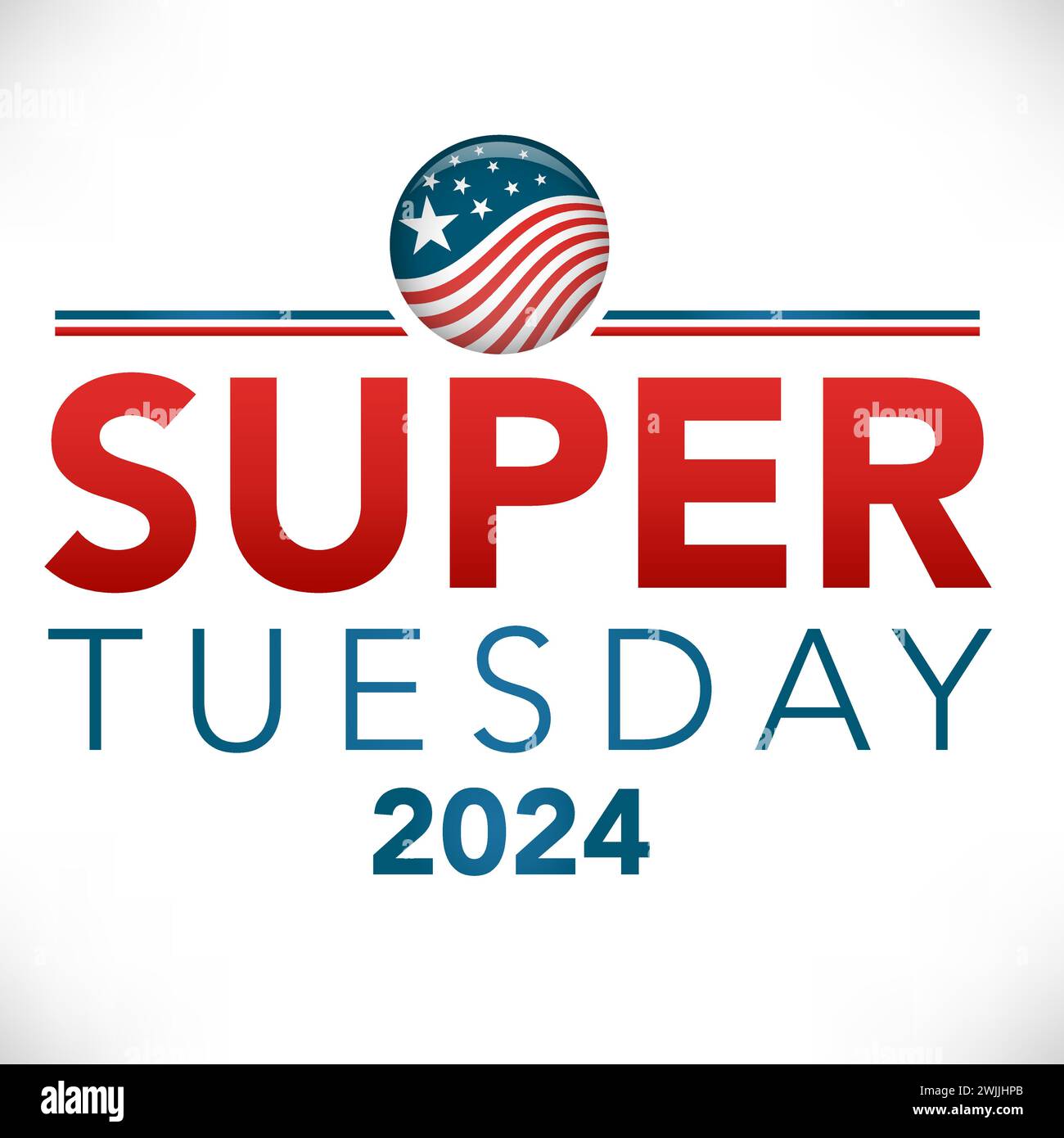 2024 Super Tuesday Banner Vote Government And Patriotic Symbolism