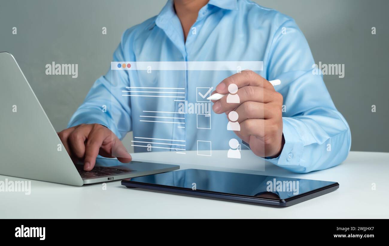 Hr, HRM, Human resources management concept, Check resume, Screening ...