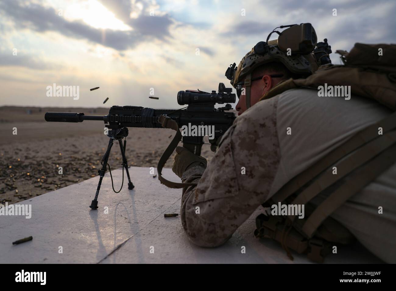 240201-M-IU565-2025 CAMP BUEHRING, Kuwait (Feb. 1, 2024) A Marine ...