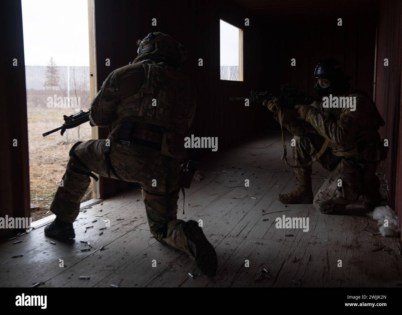 Members of the 116th Air Support Operations Squadron practice small ...