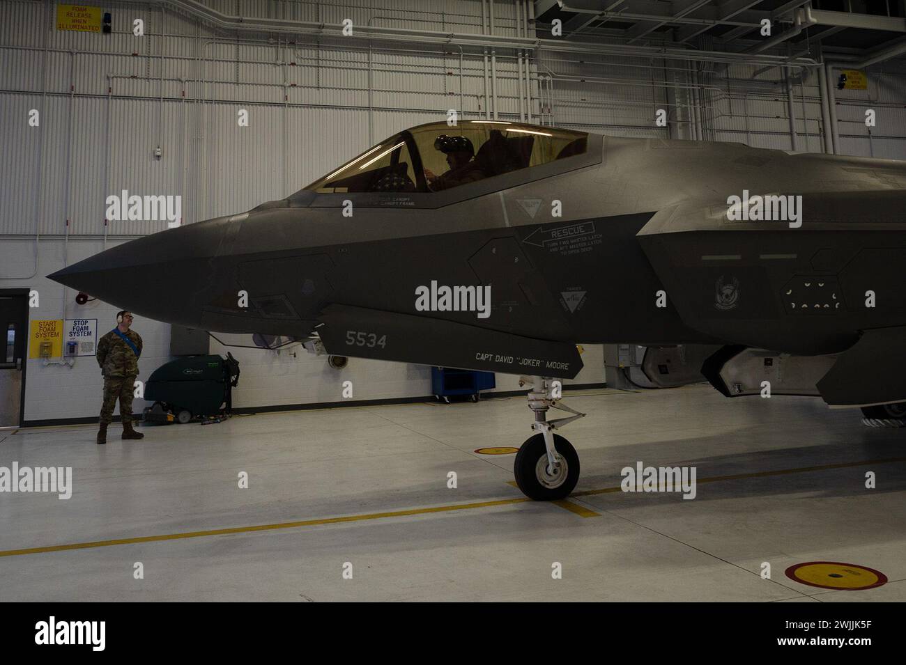 U.S. Air Force Capt. David Moore, 355th Fighter Squadron F-35A ...