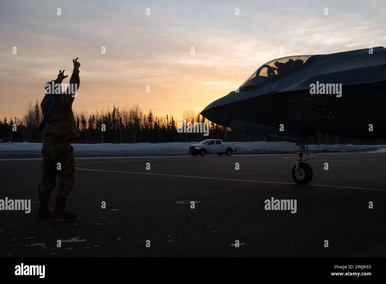 U.S. Air Force Capt. David Moore, 355th Fighter Squadron F-35A ...