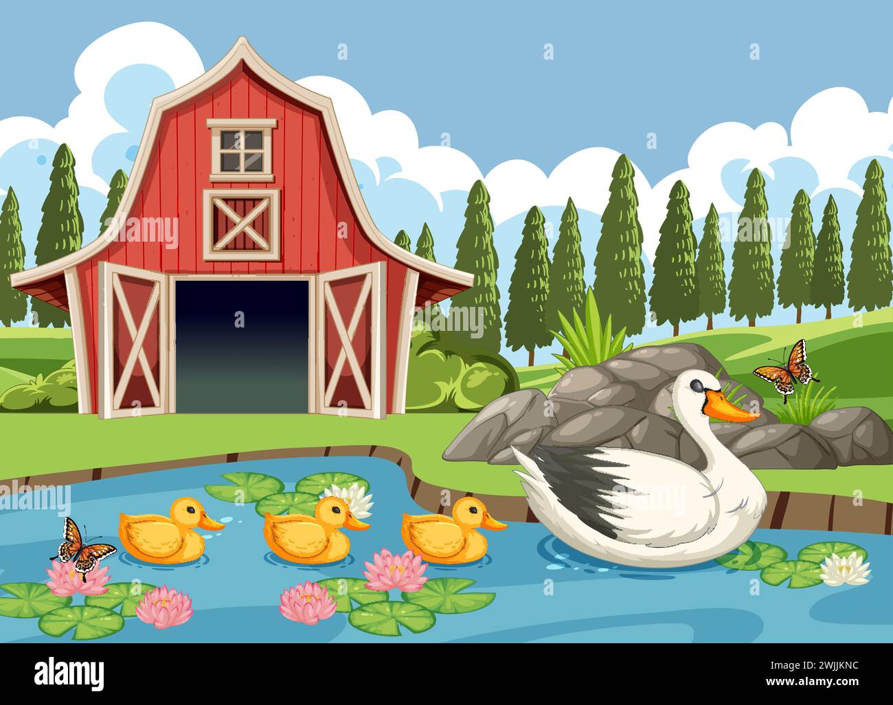Pastoral setting Stock Vector Images - Alamy Pastoral setting Stock Vector Images - Alamy