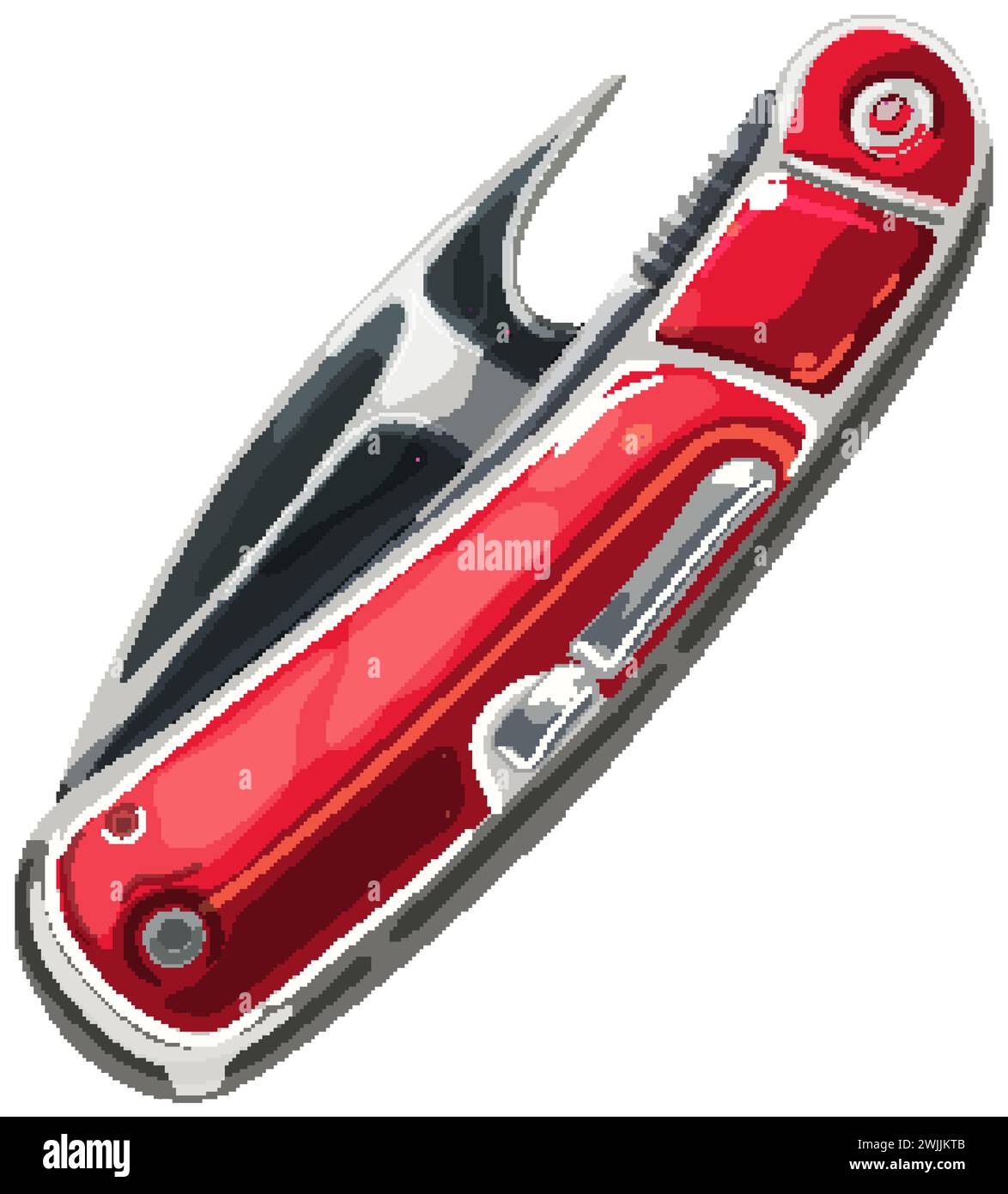 Vector graphic of a versatile red pocket knife Stock Vector Image & Art ...