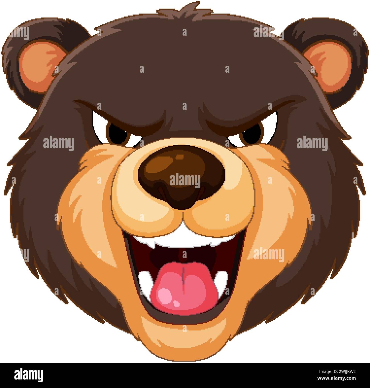 Vector graphic of an angry bear face Stock Vector Image & Art - Alamy