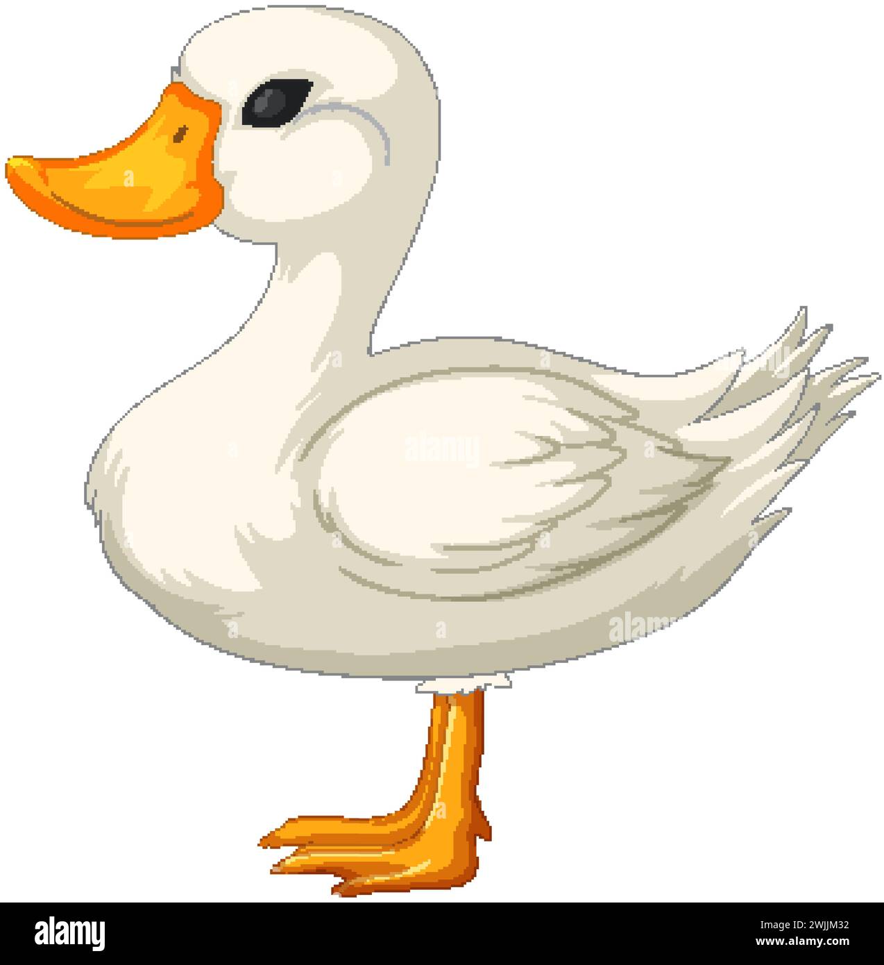 Vector graphic of a cute, stylized duck Stock Vector Image & Art - Alamy