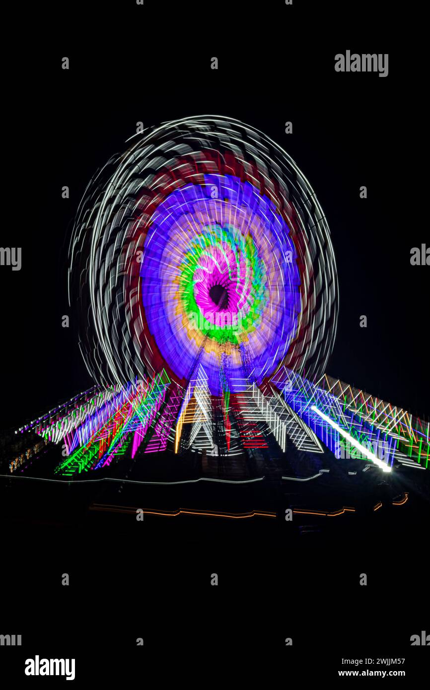 Intentional camera movement, slow shutter Zoom blur image of giant ...