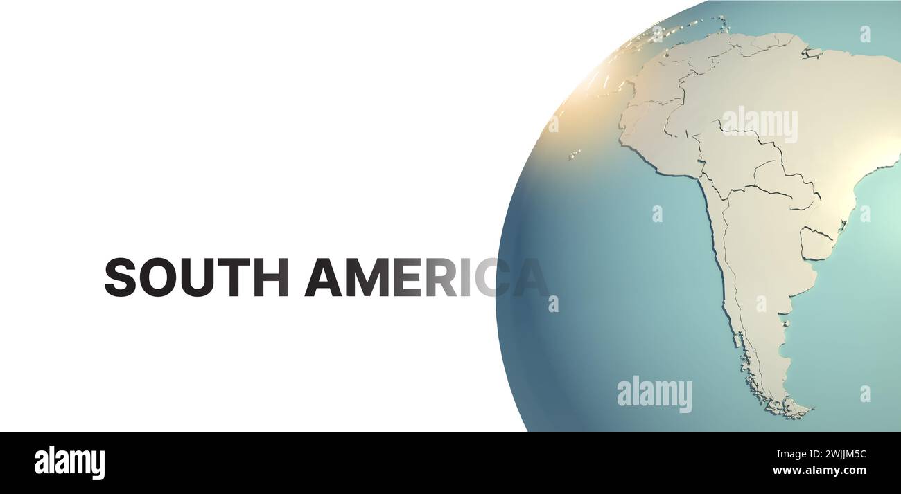 South America.3d rendering globe background Stock Photo - Alamy
