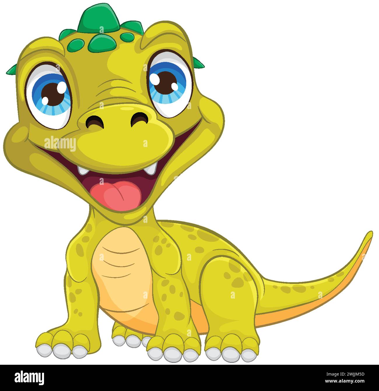 Adorable smiling baby dinosaur with big eyes Stock Vector Image & Art ...