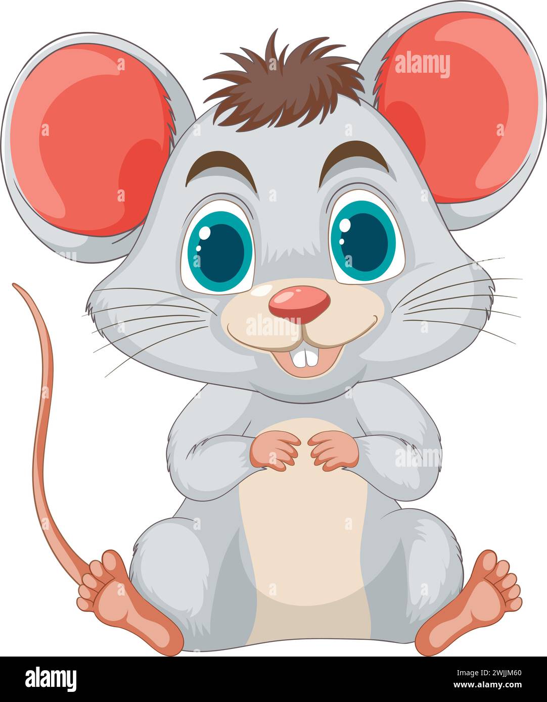 Cartoon mouse with big eyes illustration hi-res stock photography and ...