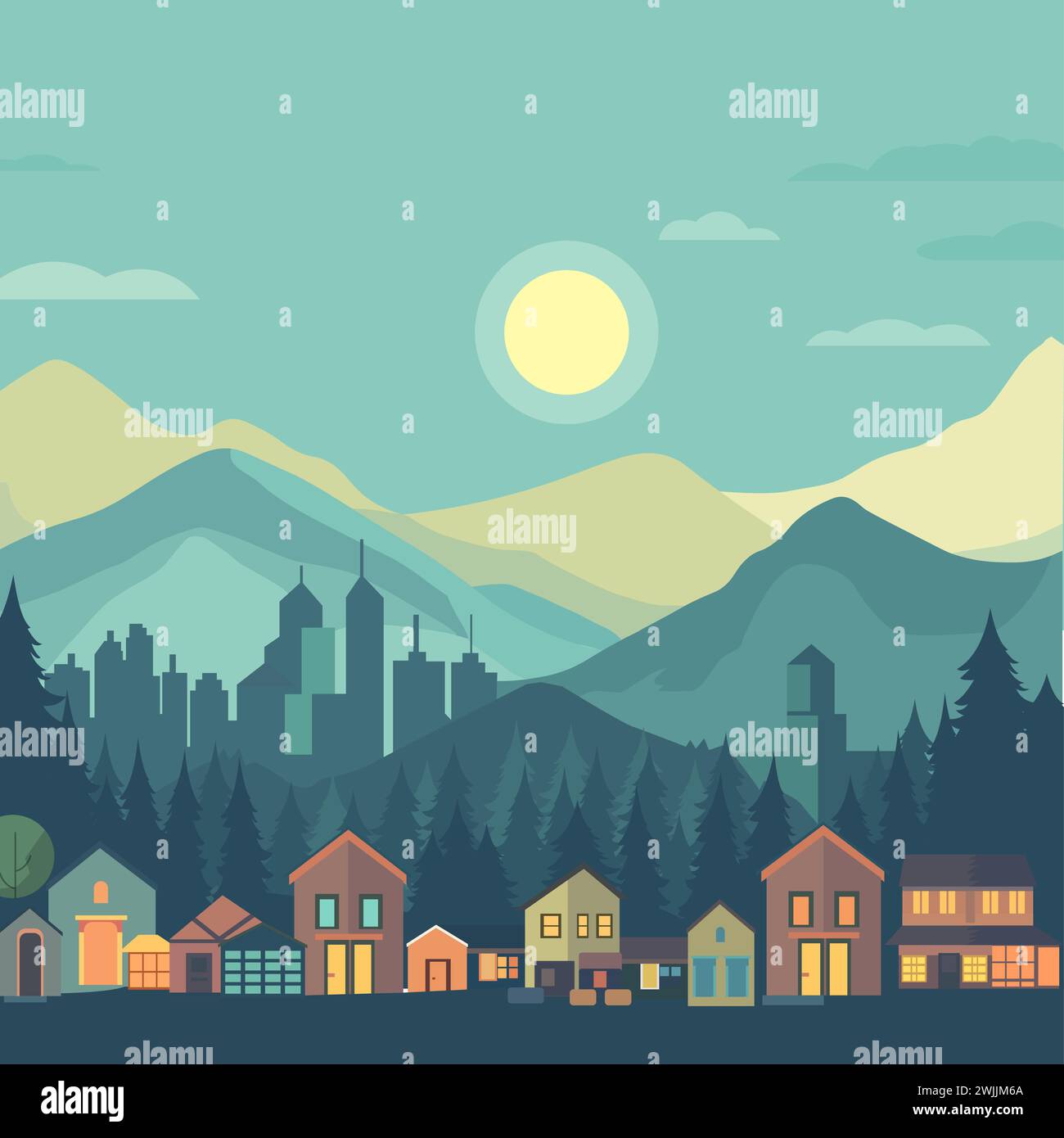 Cityscape home building hi-res stock photography and images - Alamy