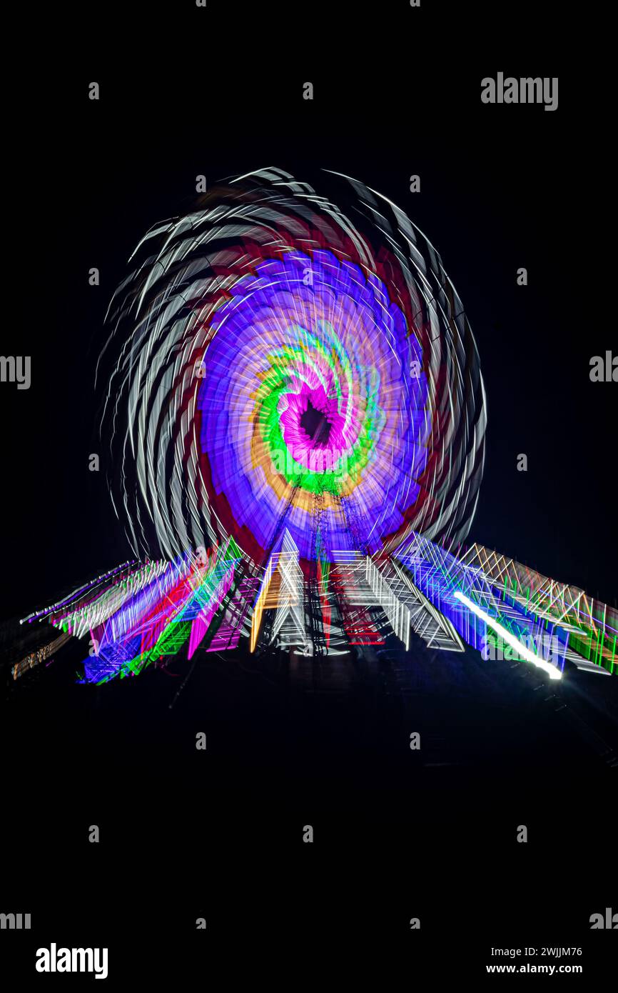 Intentional camera movement, slow shutter Zoom blur image of giant ...