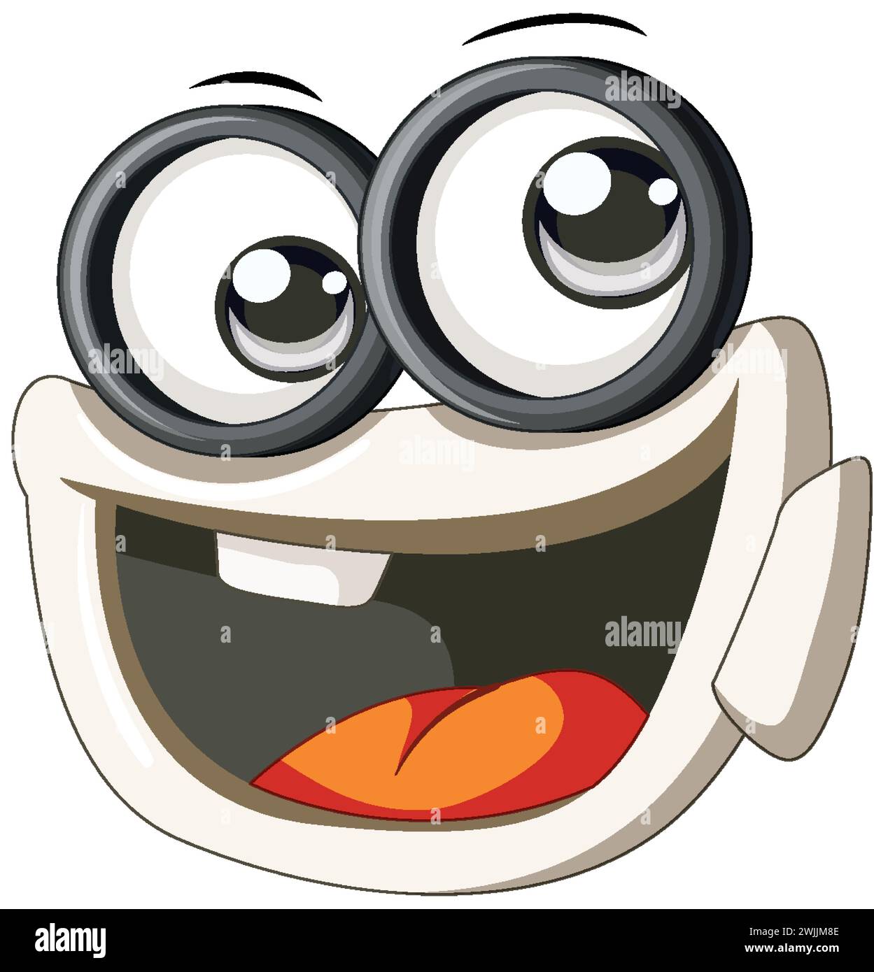 White big cup coffee Stock Vector Images - Alamy