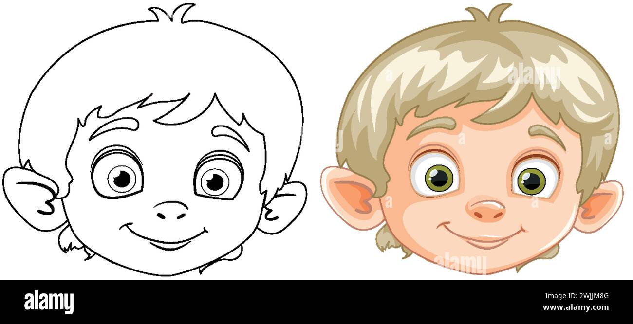 Facial transformation Cut Out Stock Images & Pictures - Alamy