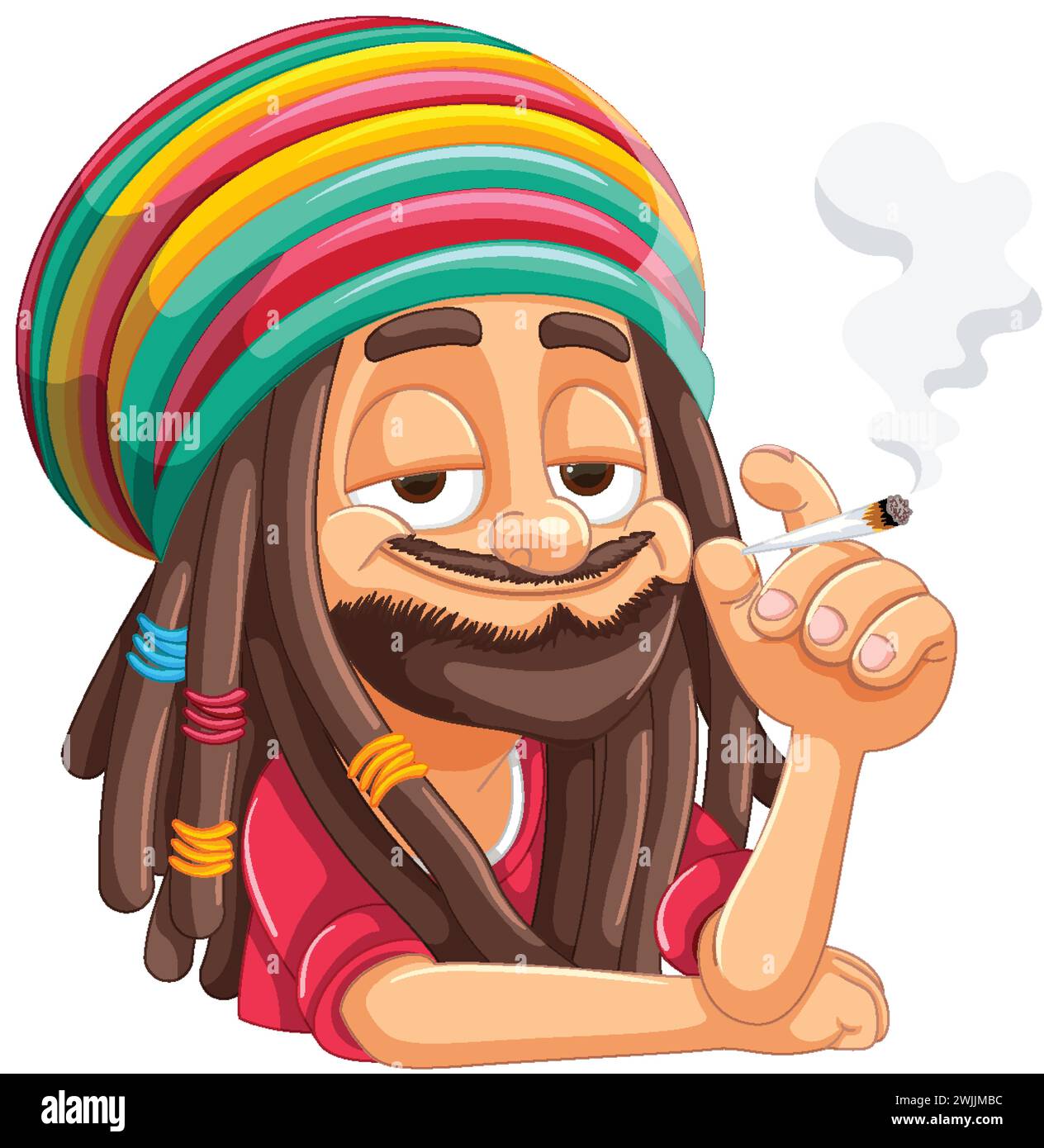 Rastafarian dreadlocks hair Cut Out Stock Images & Pictures - Alamy