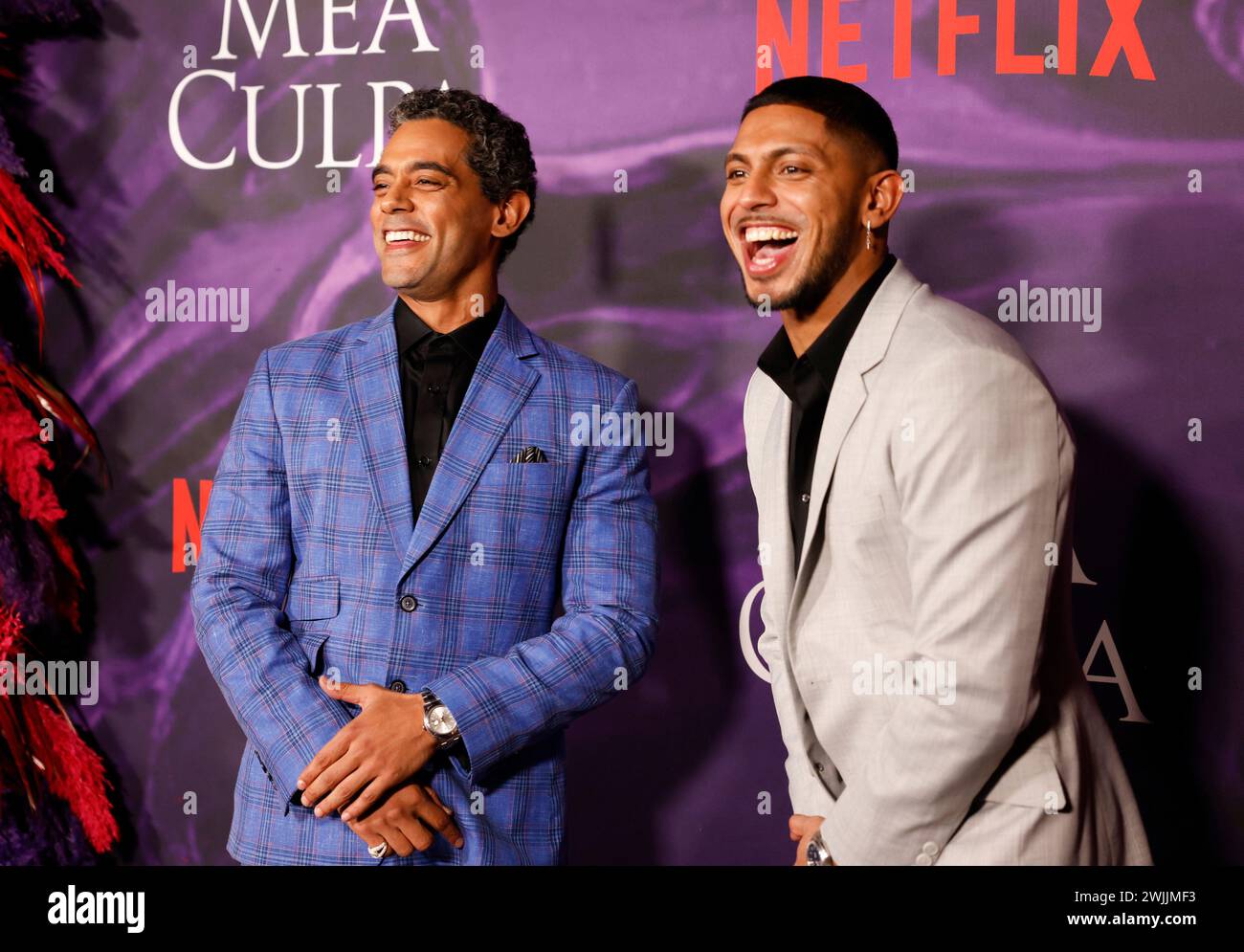 New York, United States. 15th Feb, 2024. Nick Sagar arrives on the red ...