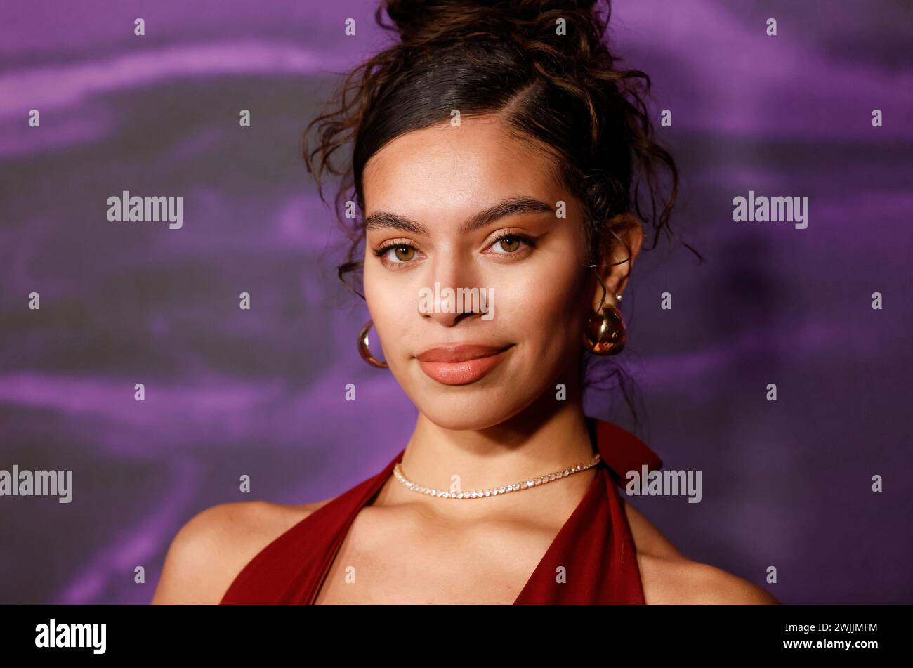New York, United States. 15th Feb, 2024. Arianna Barron arrives on the ...