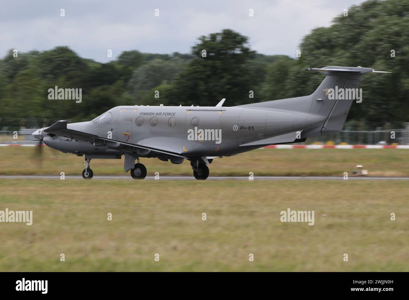 PI-05, a Pilatus PC-12NG operated by the Finnish Air Force in a liaison ...