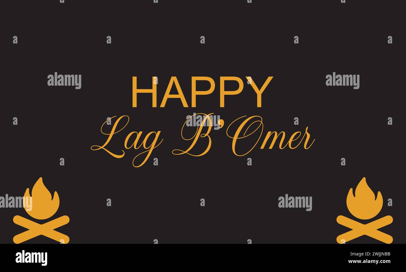 Happy Lag BOmer Stylish text illustration design Stock Vector Image & Art - Alamy
