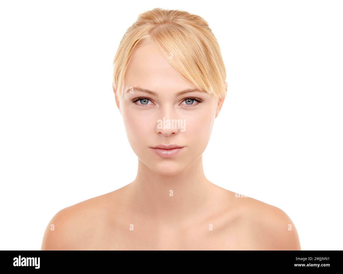 Cosmetic, skincare and portrait of woman in studio with natural, health ...