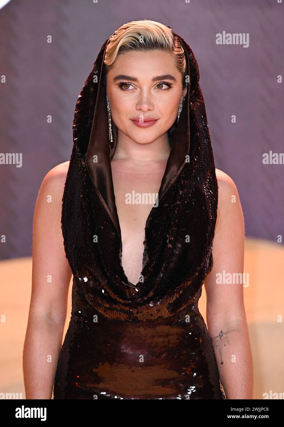 London, UK. 15th Feb, 2024. Florence Pugh at the World Premiere of Dune ...
