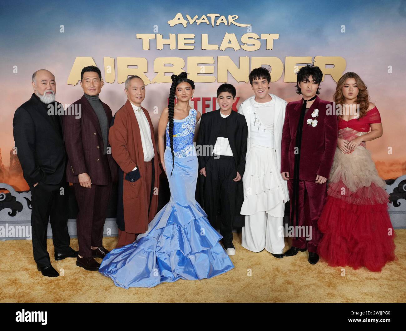 Los Angeles, USA. 15th Feb, 2024. (L-R) AVATAR: THE LAST AIRBENDER Cast ...
