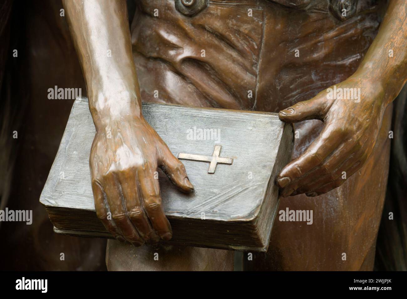 The Promised Land bible statue, Chapman Square, Portland, Oregon Stock ...