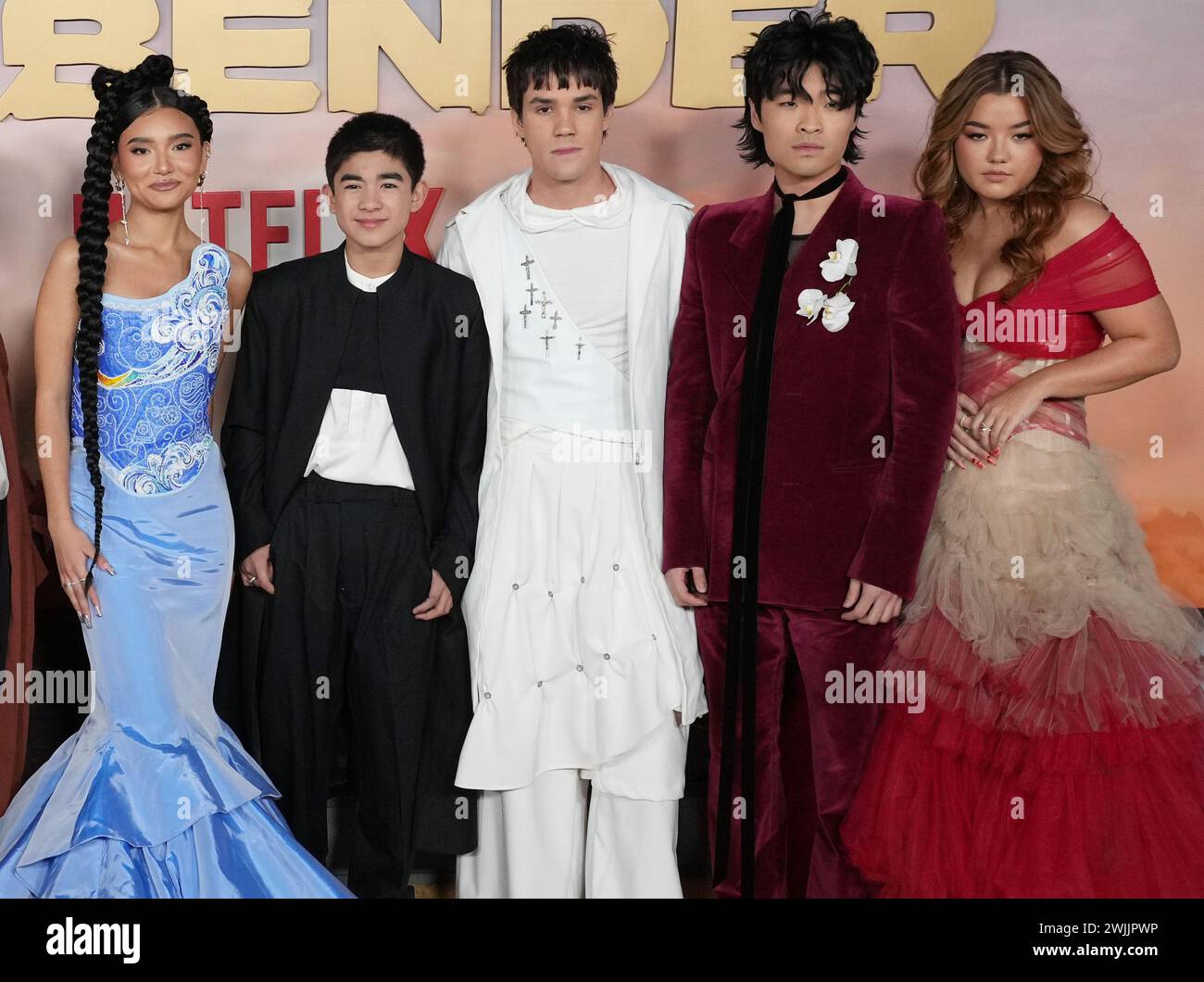 Los Angeles, USA. 15th Feb, 2024. (L-R) AVATAR: THE LAST AIRBENDER Cast ...